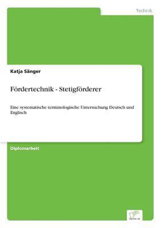 Fördertechnik - Stetigförderer, Katja Sänger | 9783838609614 | Boeken | bol