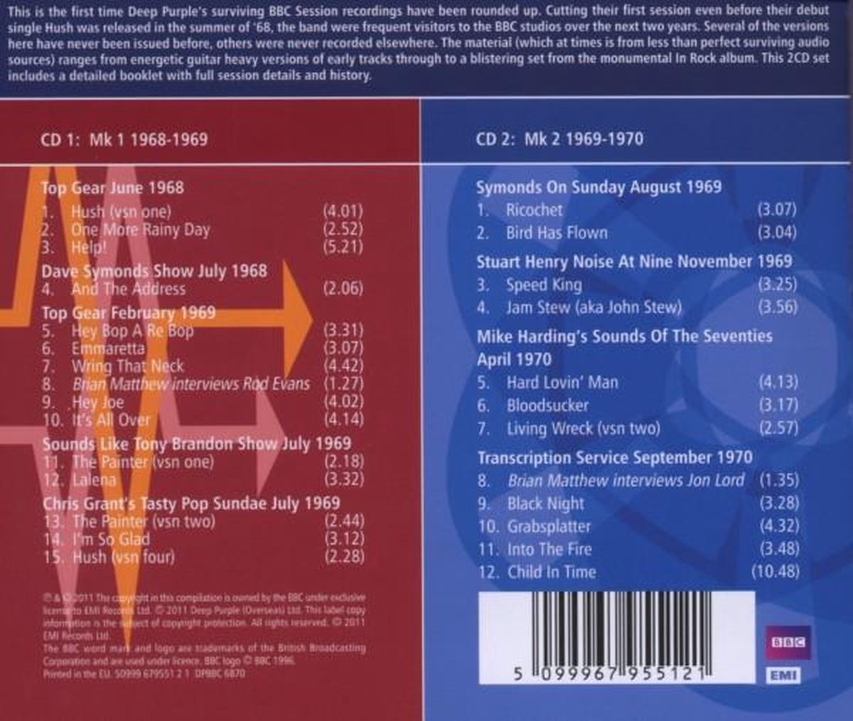 BBC Sessions 1968-1970, Deep Purple | CD (album) | Muziek | bol