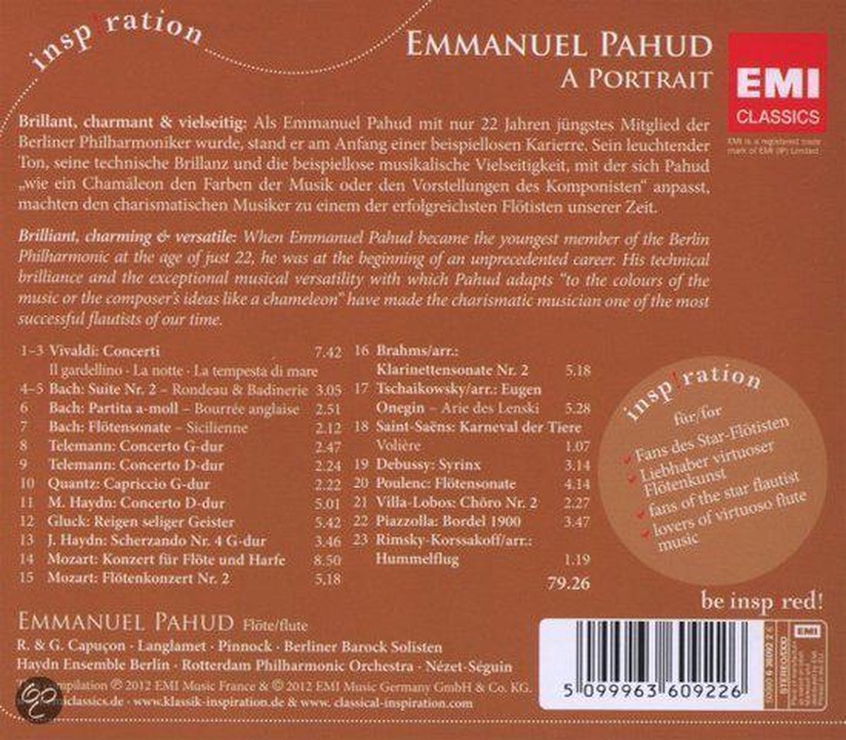 Portrait, Emmanuel Pahud | CD (album) | Muziek | bol.com