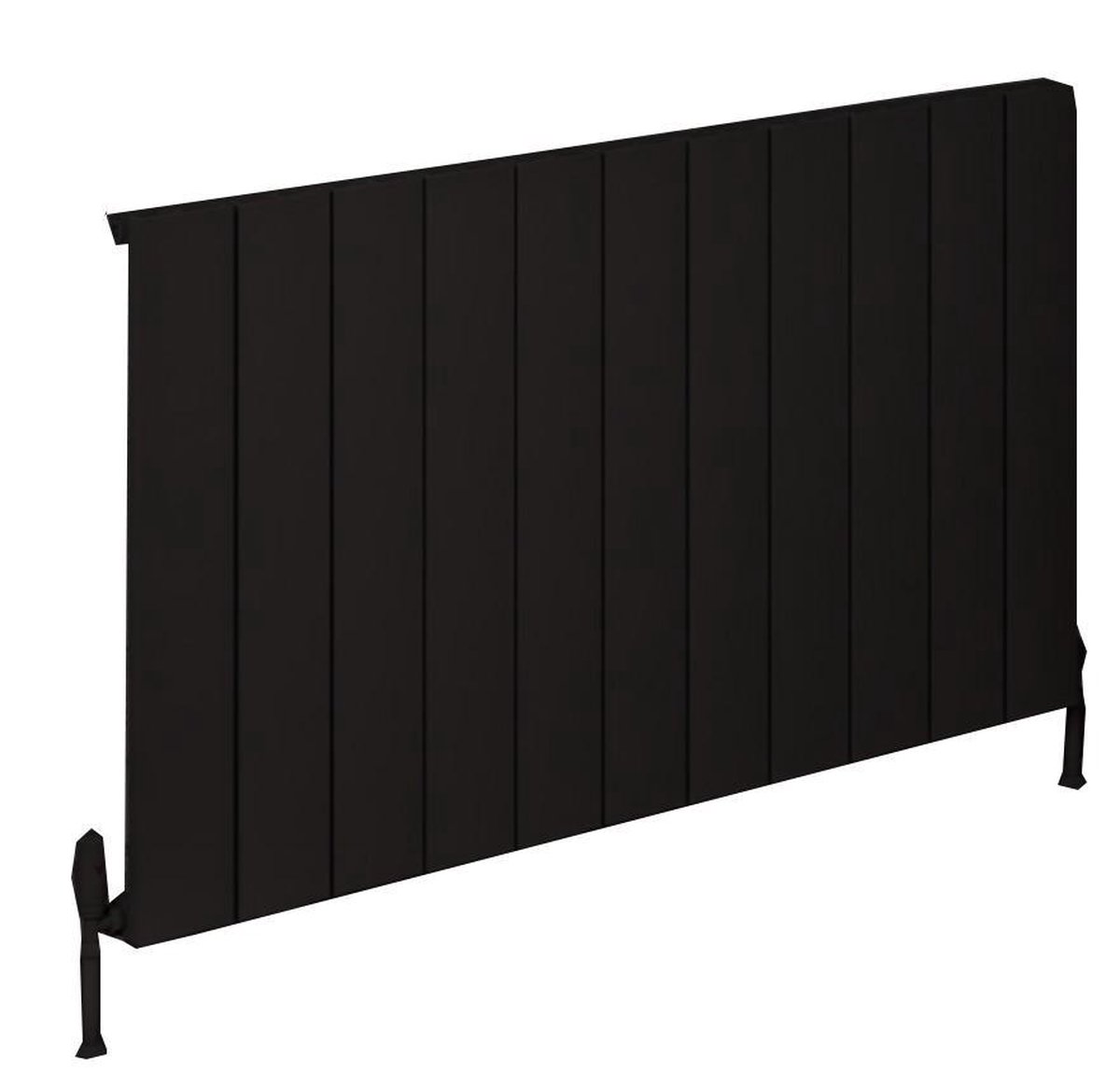 Design radiator horizontaal aluminium mat zwart 60x123cm 1443 watt ...