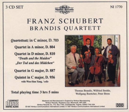 Schubert: The Late Chamber Music For Strings, Brandis Quartett | CD (album) | Muziek | bol.com