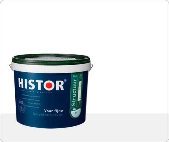 Histor Structuurverf Fijn 10 liter - Wit | bol