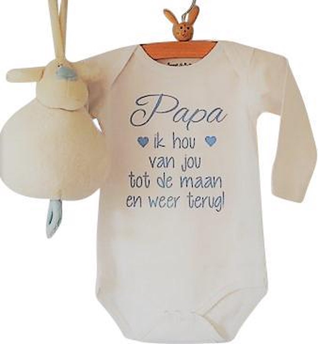 Baby Rompertje met tekst Papa ik hou van jou tot de maan en weer terug ...
