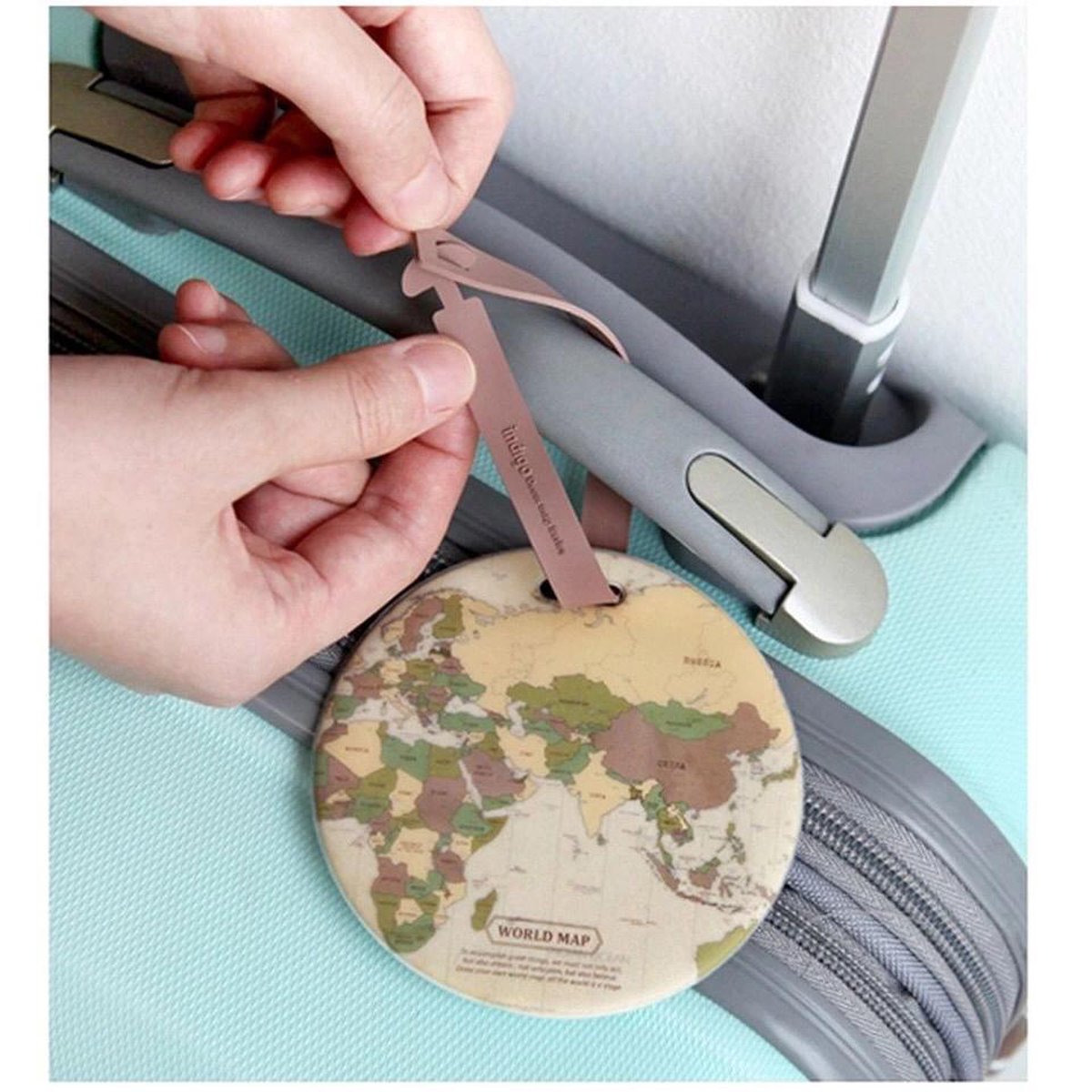 Koffer Label|Bagage|Vakantie|Reizen|tag wereldbol globe bagagelabel ...