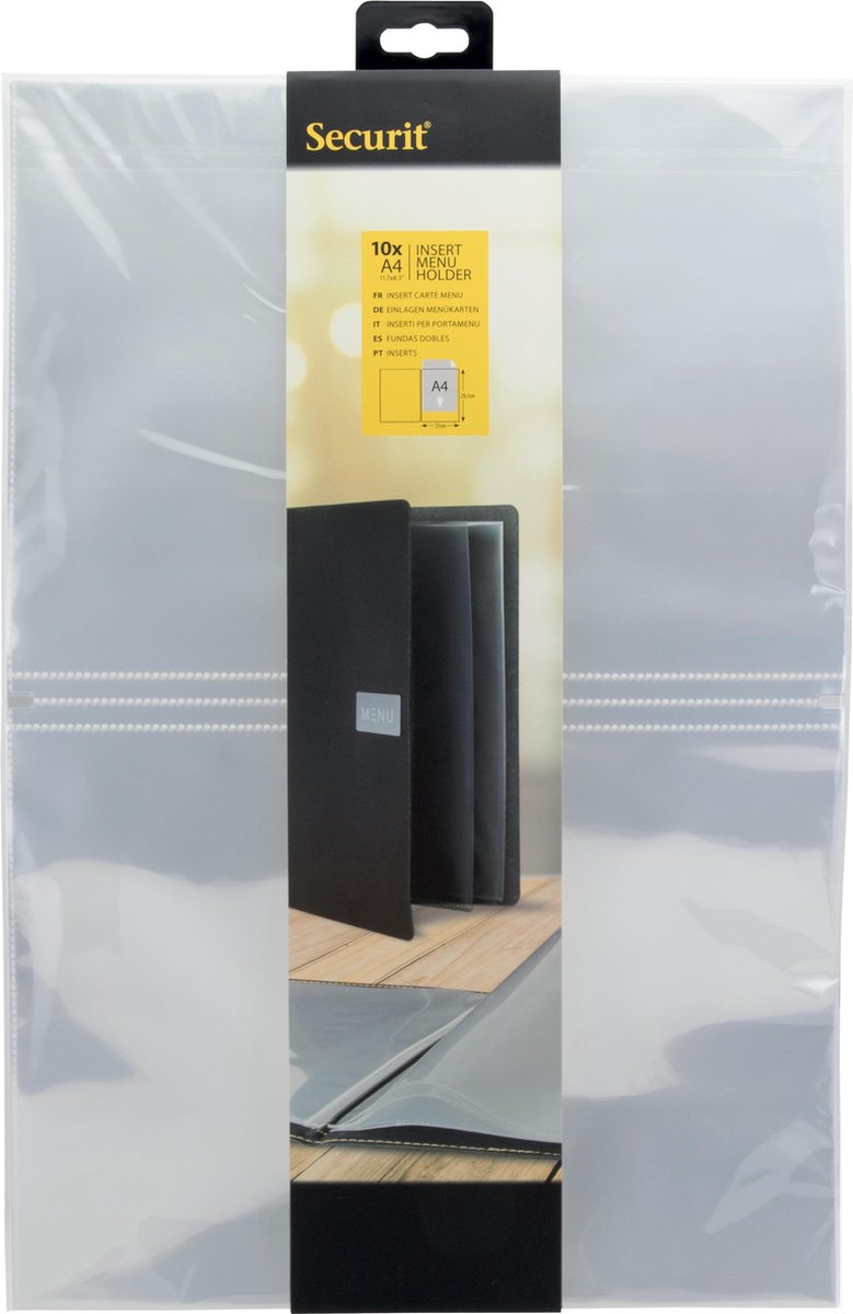 KR10 INSTEEKMAP MENU A4 TRANSPARANT SEC | bol.com