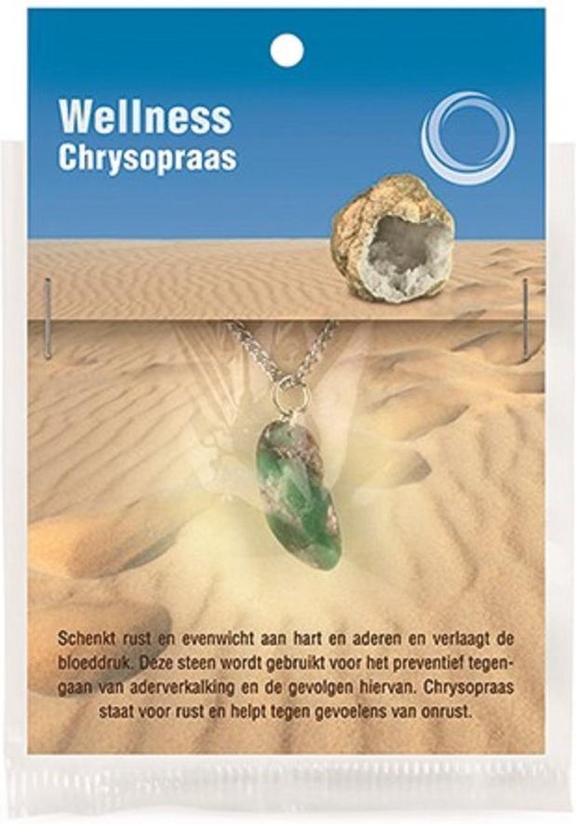 Ruben Robijn Chrysopraas gezondheids hanger | bol.com