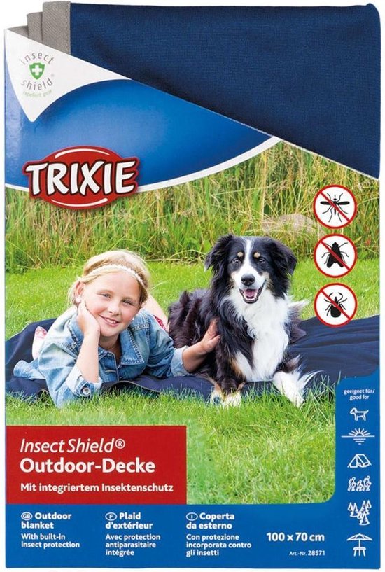 Trixie insect shield outdoor deken donkerblauw 100x70 cm | bol.com