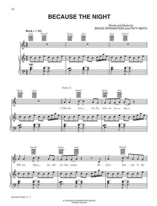 Bruce Springsteen Sheet Music Anthology, Bruce Springsteen ...