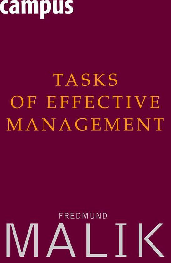 Die Malik ManagementSysteme - Tasks of Effective Management (ebook ...