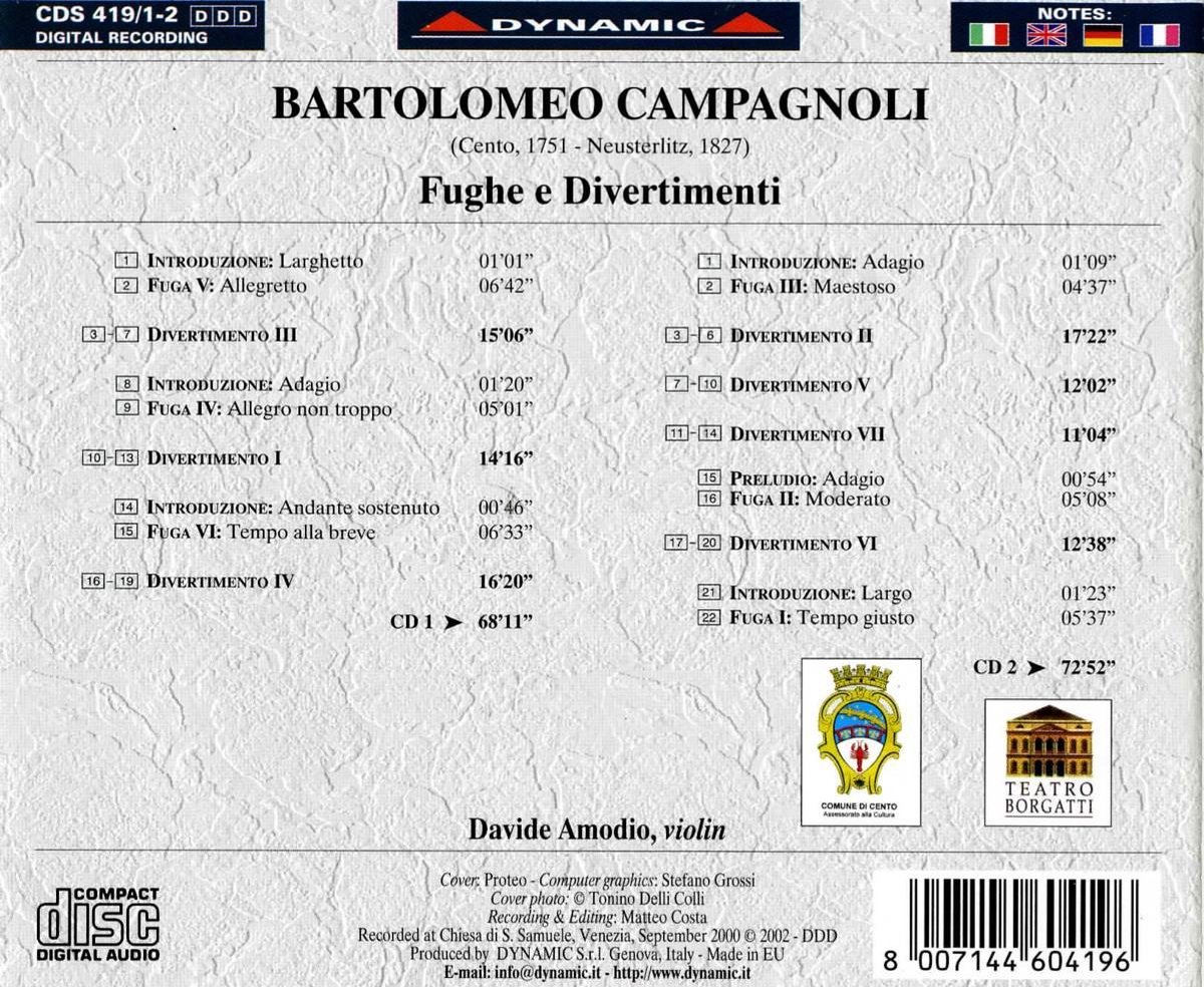 David Amodio - Fughe E Divertimenti (2 CD), David Amodio | Muziek | bol.com