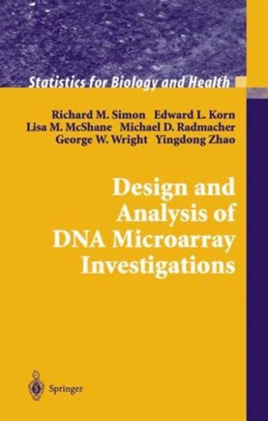 Design and Analysis of DNA Microarray Investigations | 9781441918024 ...