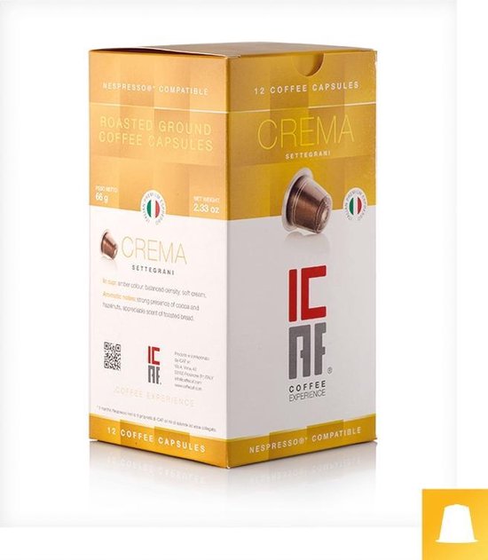 ICAF Crema capsules (9x 12 capsules) | bol.com