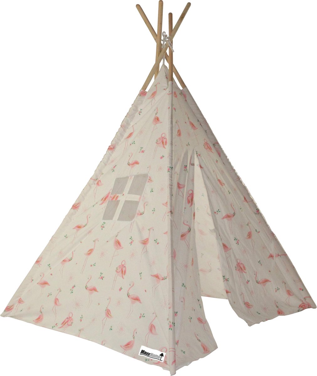 MaxxHome Kinder-tipi tipi wigwam - polyester - speeltent - ROZE | bol.com