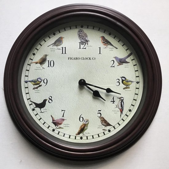 Wandklok met Vogelgeluiden - Klok Vogels - Wandklok - Landelijke Klok | bol
