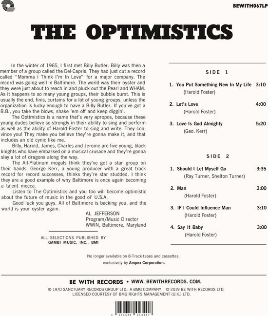 Optimistics, Optimistics | Muziek | bol