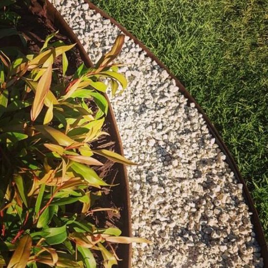 Straightcurve® Flex Borderrand Cortenstaal 121.5x15cm - per 5 stuks | bol