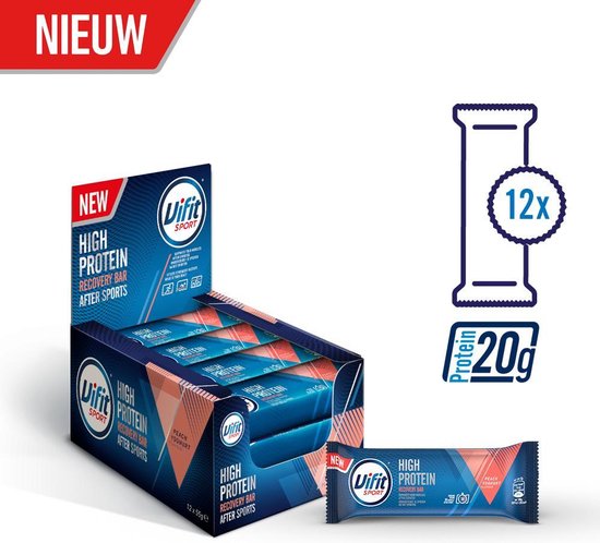 Vifit Sport Herstel Reep, Perzik Yoghurt, 12 x 55g | bol.com