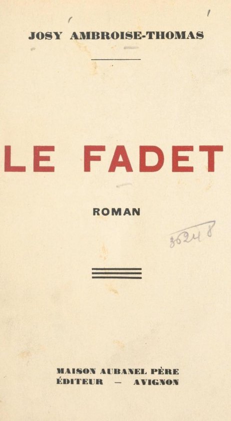 Le fadet (ebook), Josy Ambroise-Thomas | 9791036909283 | Boeken | bol