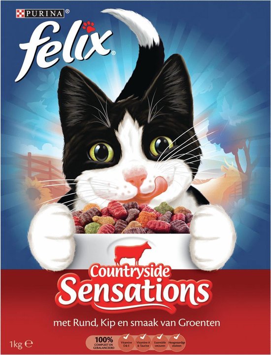 FELIX Countryside Sensations - Rund, Kip & Groenten - Kattenvoer - 1 kg ...