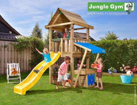 Jungle Gym - House Mini Market - Speeltoestel Kinderen - Met Glijbaan ...
