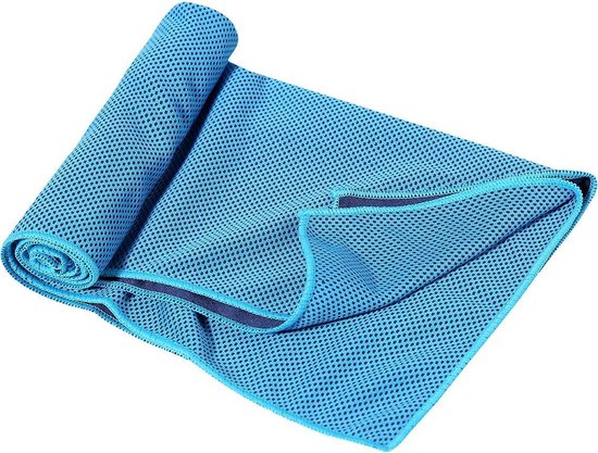 Microvezel Handdoek Cooling Towel Sporthanddoek – Blauw | bol