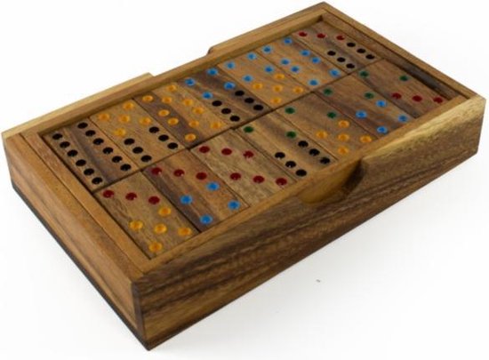 Spel - Domino - Hout - 17x11cm - Sawahasa - Thailand - Fairtrade ...
