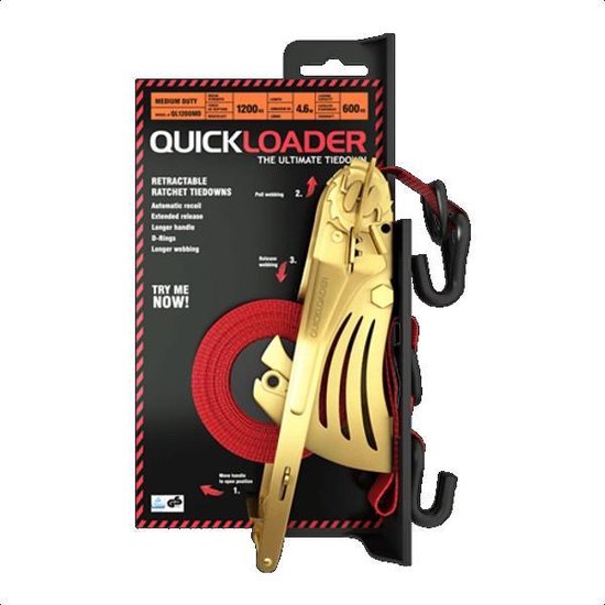 Quickloader spanband, sjorband met ratel, 1200Kg. | bol