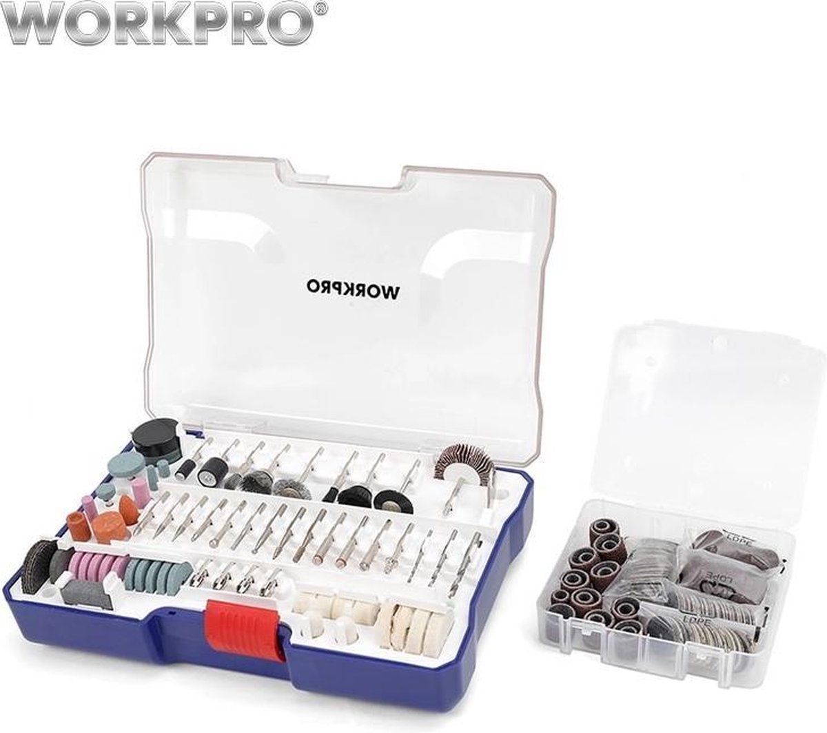 Workpro 295-delige box dremel-opzetstukken | In mooie opbergbox | bol.com