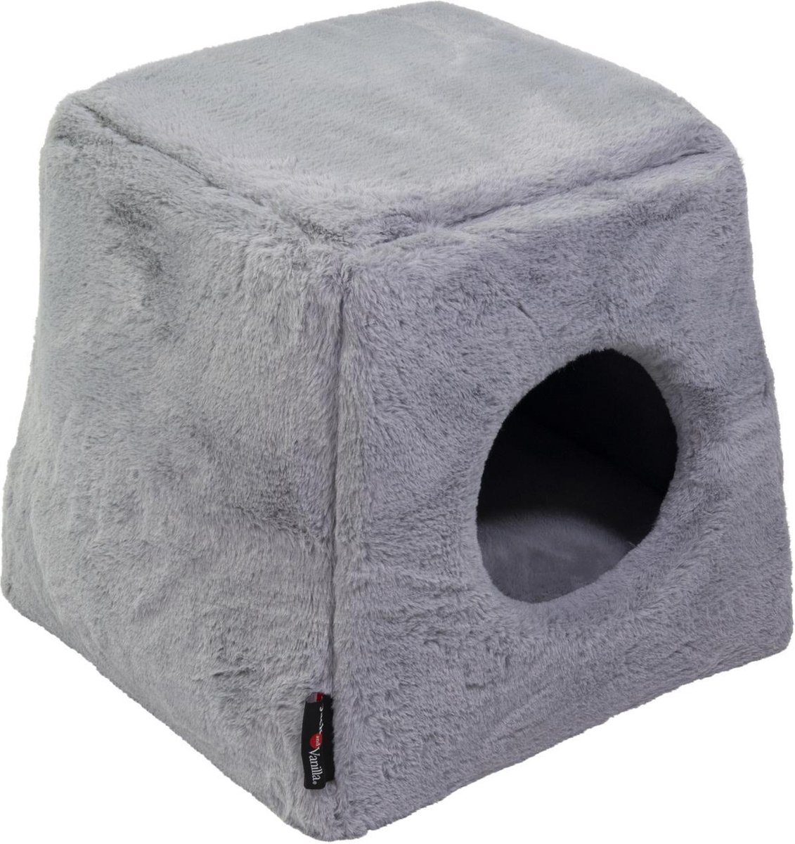 Jack and Vanilla Kattenmand/iglo 2in1 JV Softy Bedcave Lichtgrijs S ...