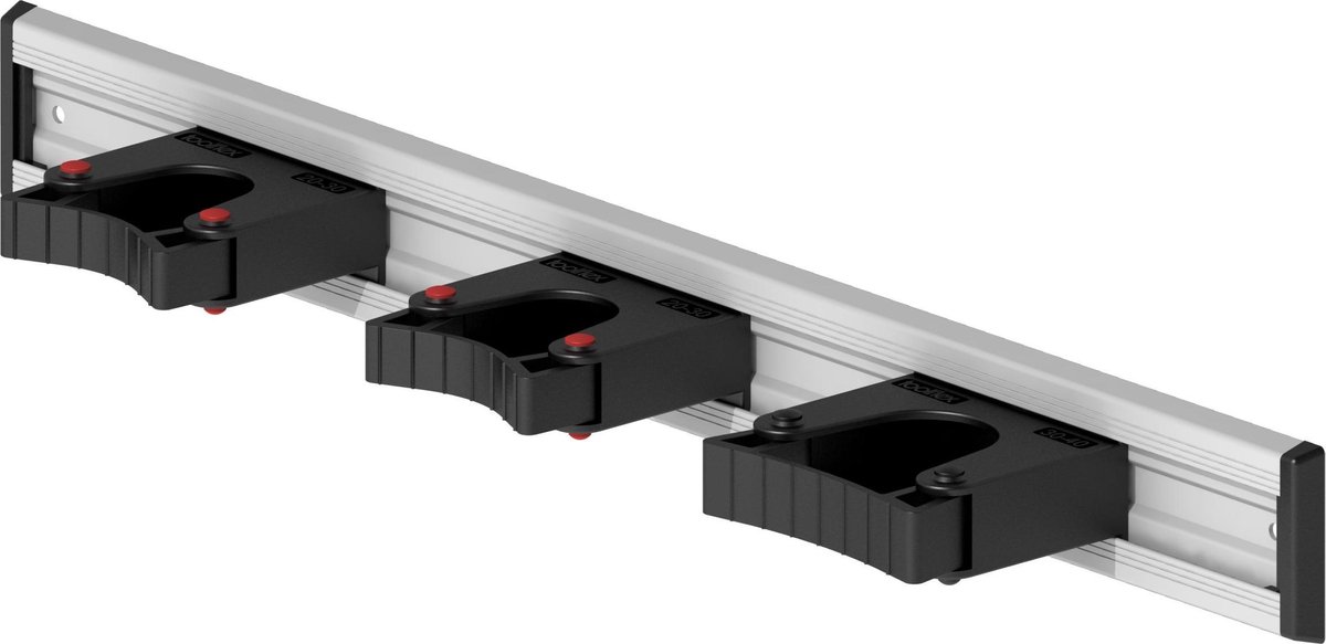 Toolflex - Rail d'outils en aluminium avec 3 supports - 50cm | bol.com