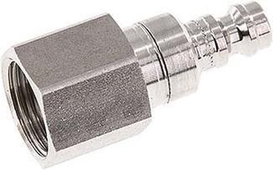 RVS 306L DN 5 Luchtkoppeling Insteeknippel G 3/8 inch Binnendraad ...
