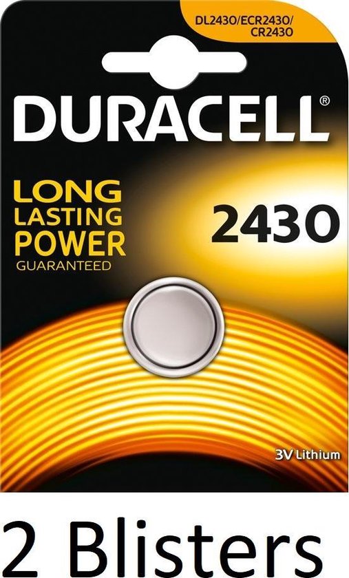 2 Stuks (2 Blisters a 1 st) Duracell Coin Cell 2430 3V Lithium | bol