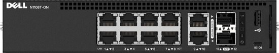 DELL N-Series N1108T-ON Géré L2 Gigabit Ethernet (10/100/1000) 1U Noir ...