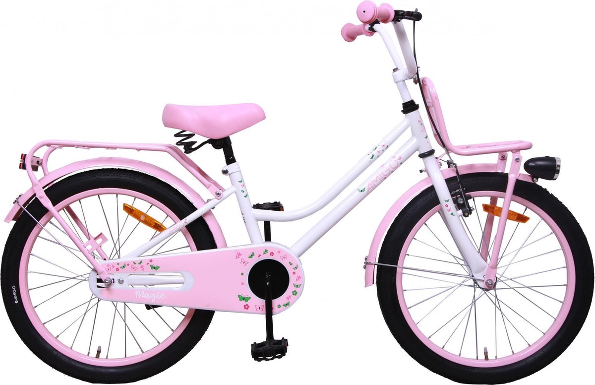 Amigo Magic - Kinderfiets 20 inch - Meisjes - Wit | bol.com