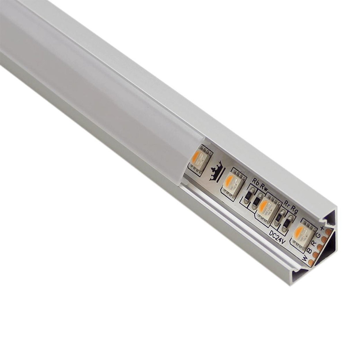 Led strip profiel hoek Slim line - Hoekprofiel van 2M - incl. afdekkap ...