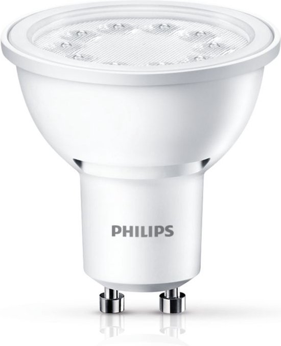 Philips LED Spot - GU10 - 5W Warm Wit - 2700 K - 4 Stuks | bol