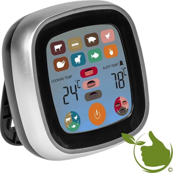 Elektronische pin-thermometer met LCD-touchscreen | bol.com