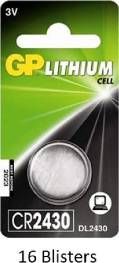16 stuks (16 blisters a 1 stuks) GP Lithium CR2430 3V | bol.com