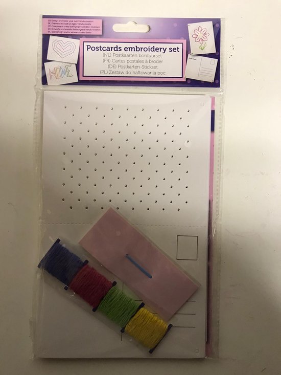 Postcards embroidery set | bol.com