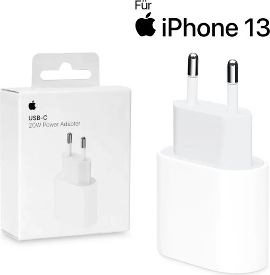Apple 20W USB-C-voedingsadapter (EU-specificatie) + USB-C-naar ...