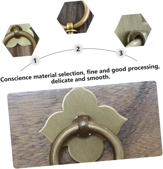 Deur Knoppen - Ring Handvat - Kast Decoratie - Antieke Stijl - 2 Stuks ...