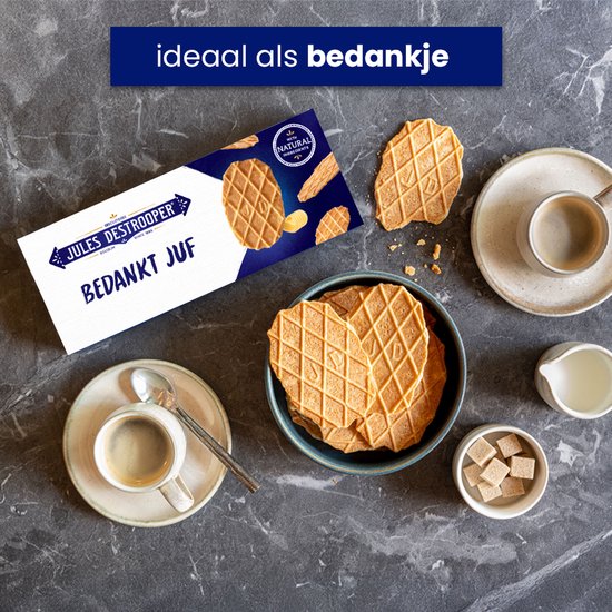 Jules Destrooper Natuurboterwafels "Bedankt juf!" 100g - cadeau voor ...
