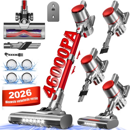 Elekiatech Steelstofzuiger- 46000Pa - 50 Minuten Gebruikstijd - 8 Kegel ...