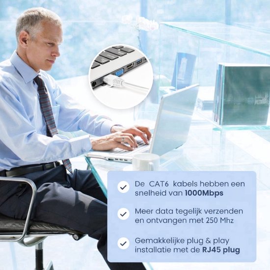 NexCable Premium Internetkabel 20 meter - CAT6 UTP Ethernet kabel RJ45 ...