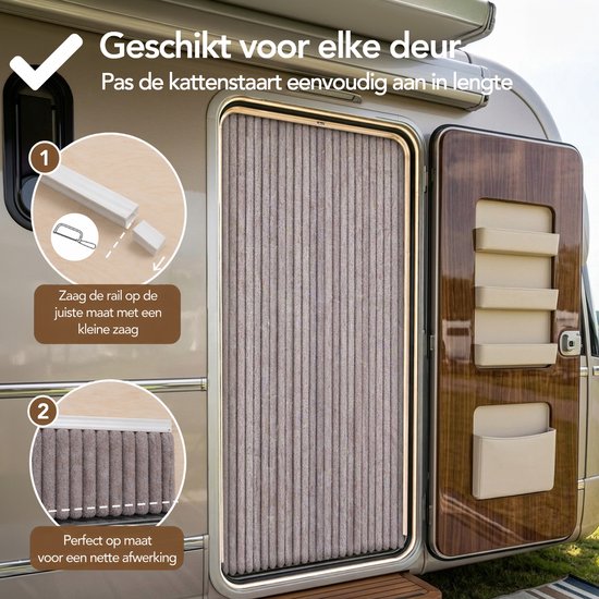 Brixy Vliegengordijn - Kattenstaart - 90x200cm - 2cm Dikke Strengen ...
