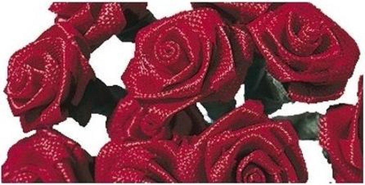 2x Rode roosjes van satijn 12 cm | bol.com
