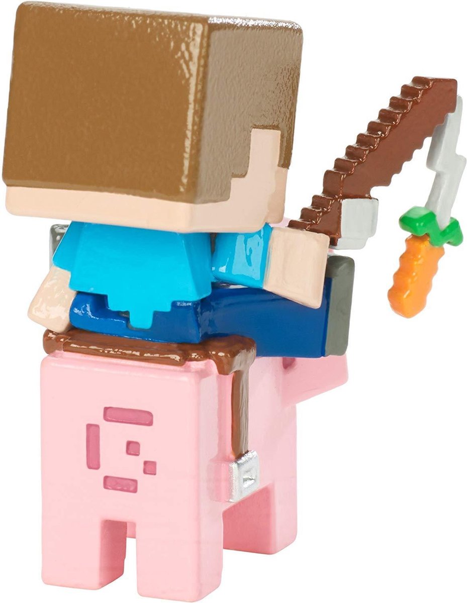 Mattel - Minecraft Figure - Steve On Saddled Pig | bol.com
