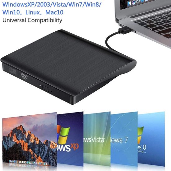 Externe CD/ DVD Drive - Laptop - USB 3.0 - CD Lezer - Brander - DVD ...