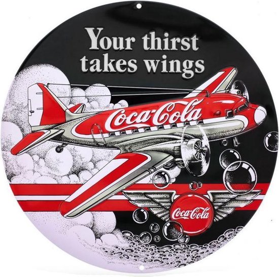 Coca-Cola DC-3 Embossed Metalen Bord 36 cm | bol.com