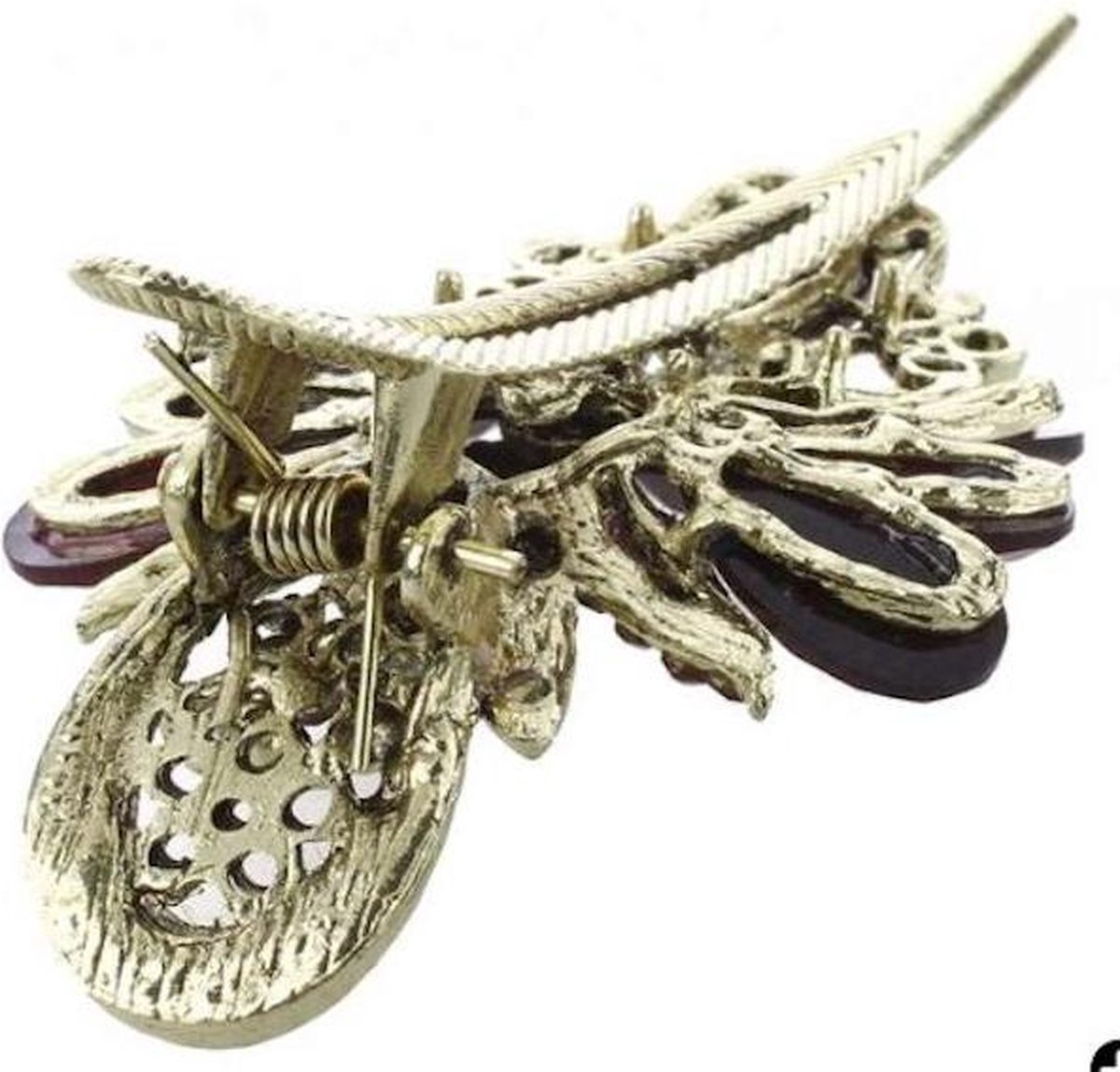 Haarklem dames - Haarspeld - Zwart - Haarclip - Haarsieraad - Roos ...
